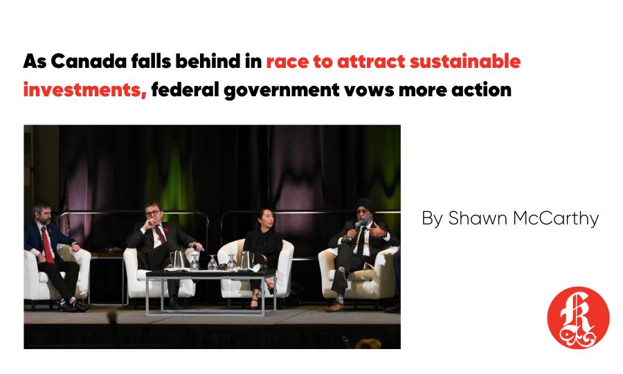Canada falling behind in race to attract sustainable financing